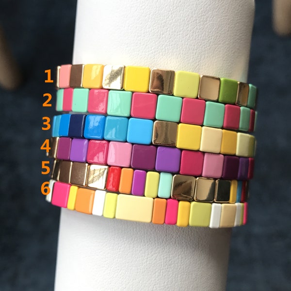 Square Enamel Beads - Etsy