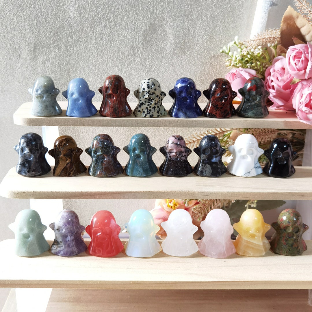 1.2inches, Mini Crystal Ghost Statue,carving Ghost Decor,healing ...