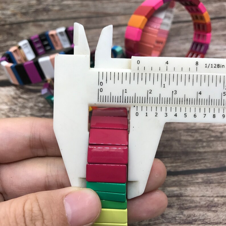 Large Tila Tile Bracelets multicolor Stack Tile Stretchy - Etsy