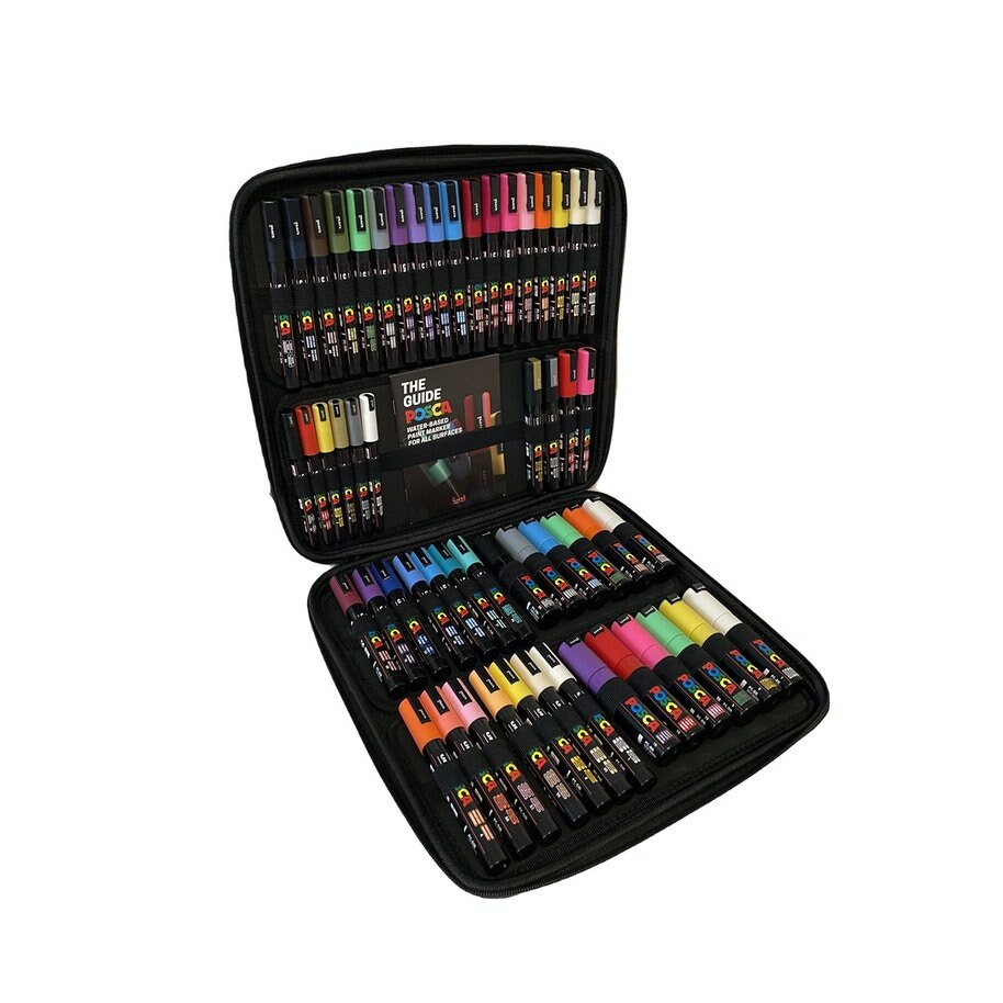 Posca 54 Piece Marker Pen Set With Carry Case Acrylic Non - Etsy