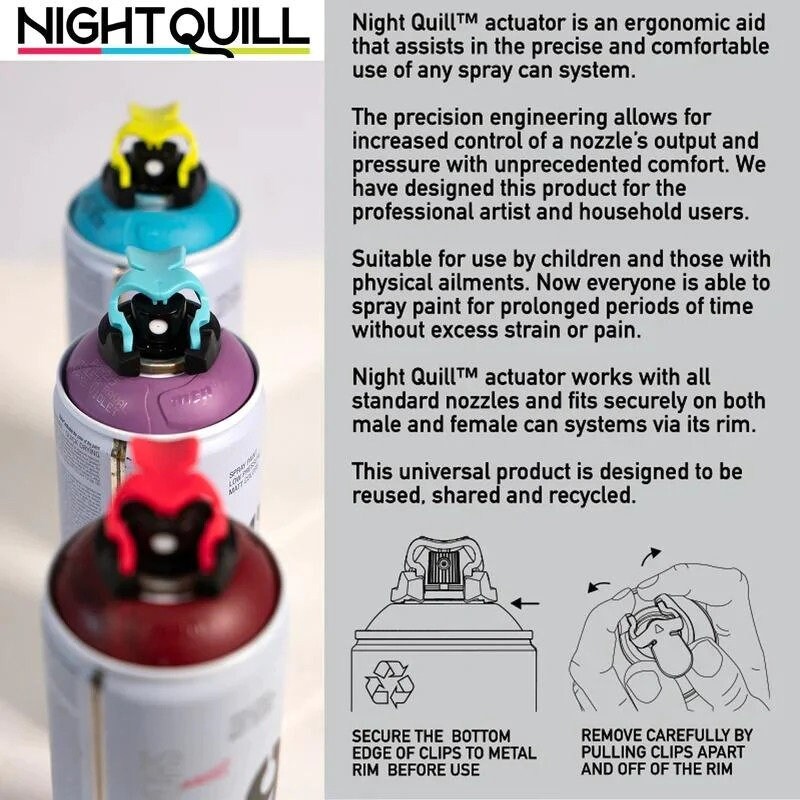 Night Quill Can Actuator Spray Paint Nozzle Presser Mixed Level ...