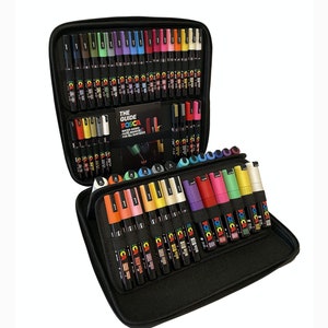 Posca 54 Piece Marker Pen Set With Carry Case - Acrylic Non Permanent ...