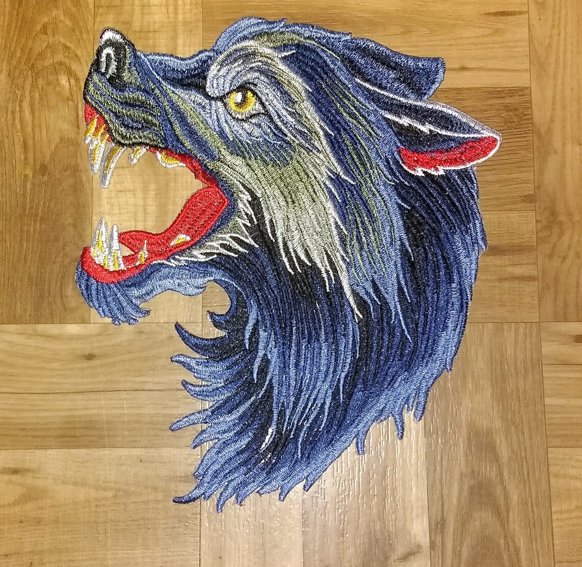 Wolf Patch LARGE Iron on Left Facing USA Shipping - Etsy