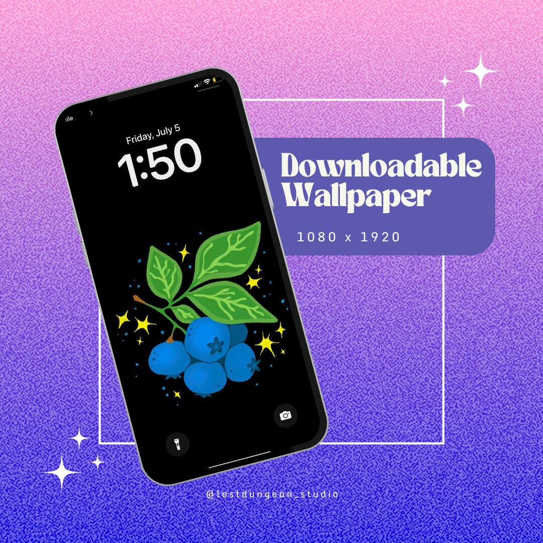 Blueberry Phone Wallpaper - Etsy