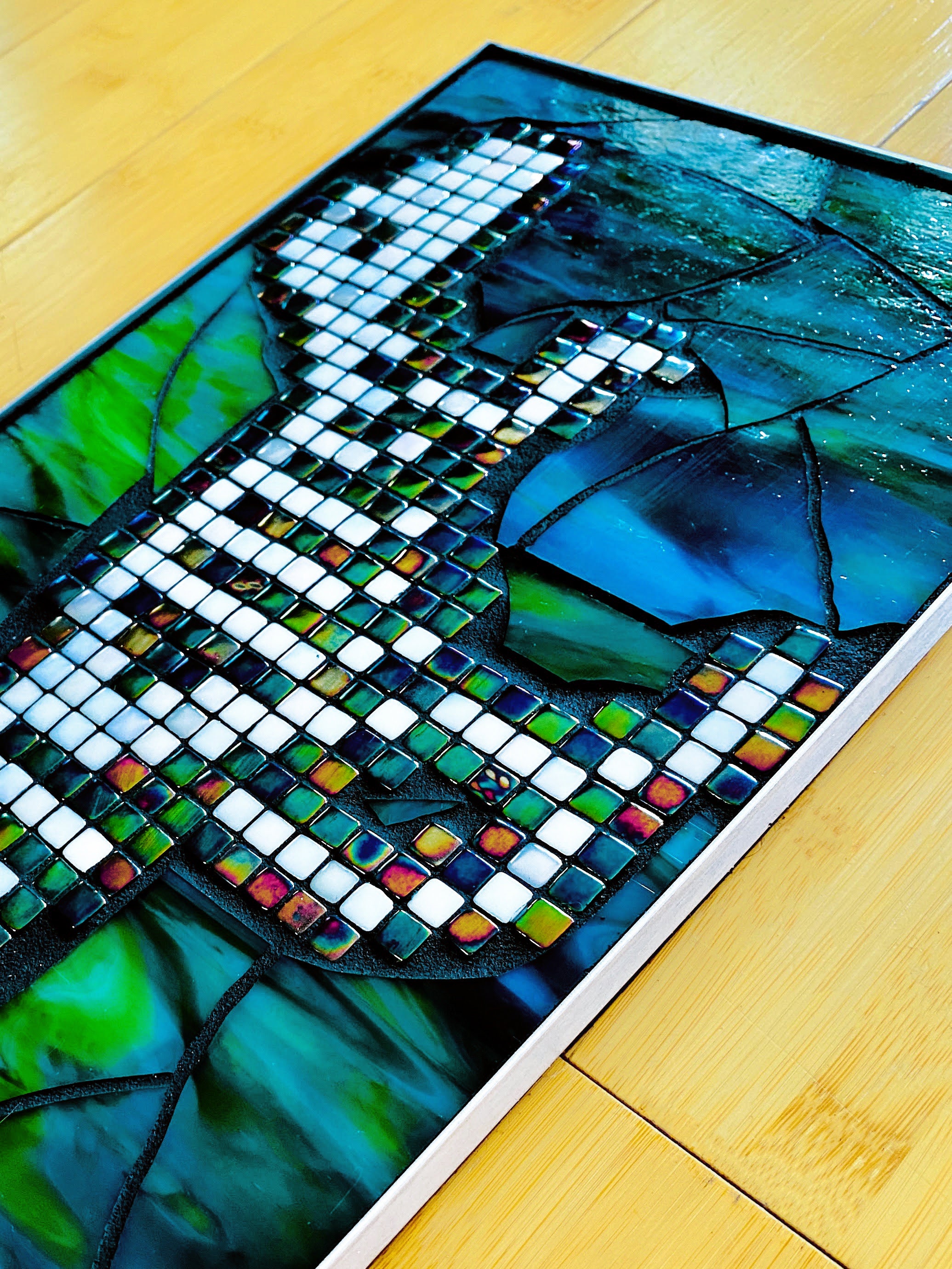 RESERVED Mosaic Tyrannosaurus Rex T-rex Dinosaur Skeleton Wall Hanging ...