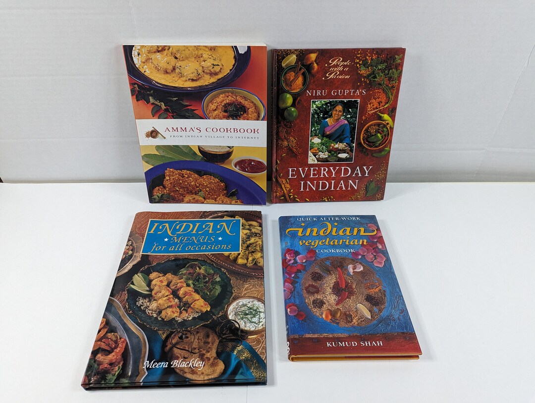 Indian Cookbooks 4 Curry Recipes Vegetarian Everyday Indian - Etsy