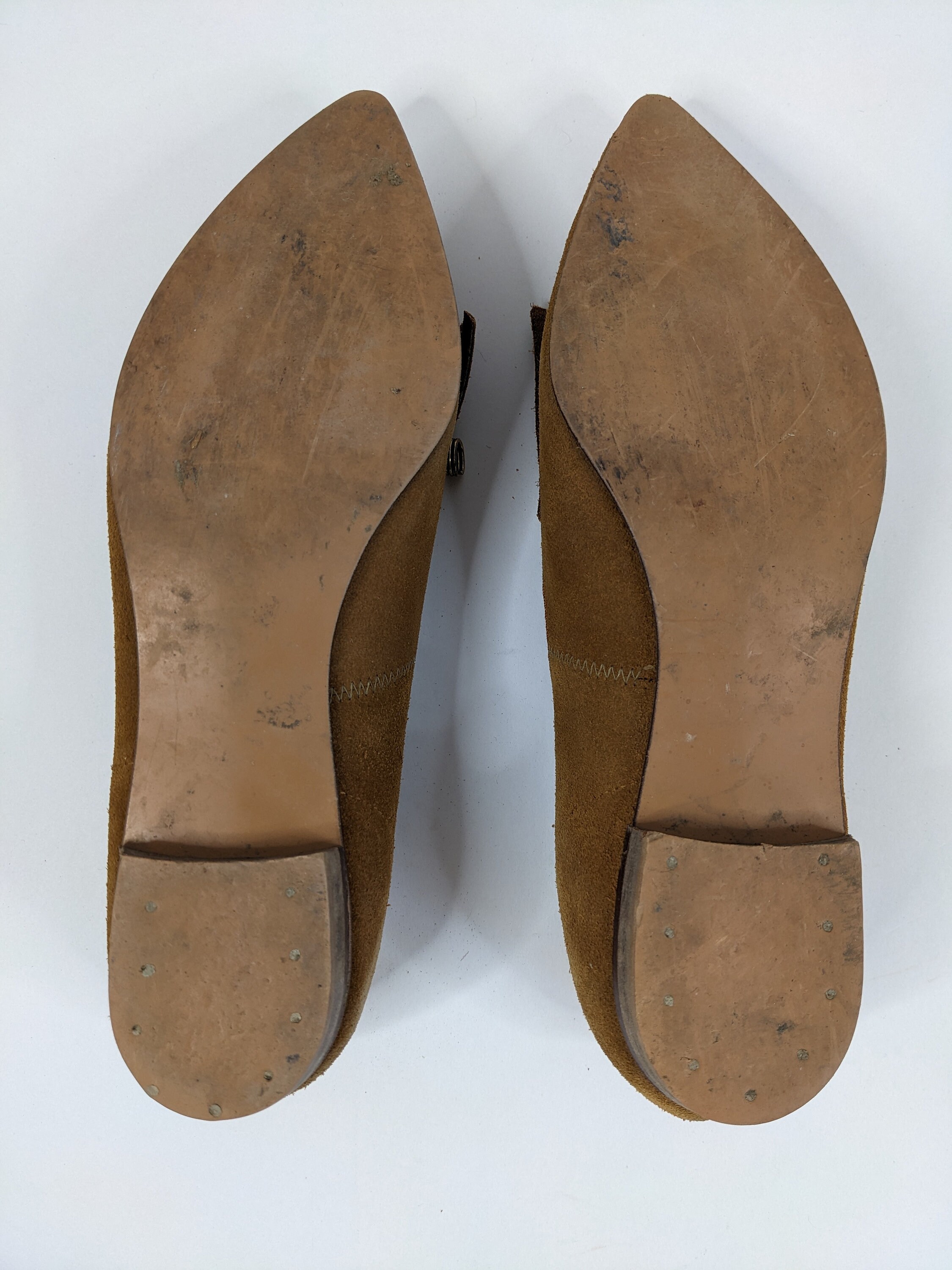 Original 1960s Sears Fun Flats Shoes Size 5 1/2 Brown Suede Like With ...