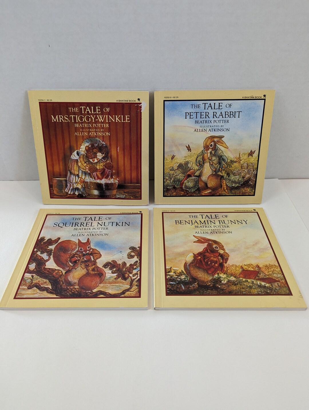 4 Beatrix Potter Mini Books 1983 Squirrel Nutkin Peter Rabbit Benjamin ...