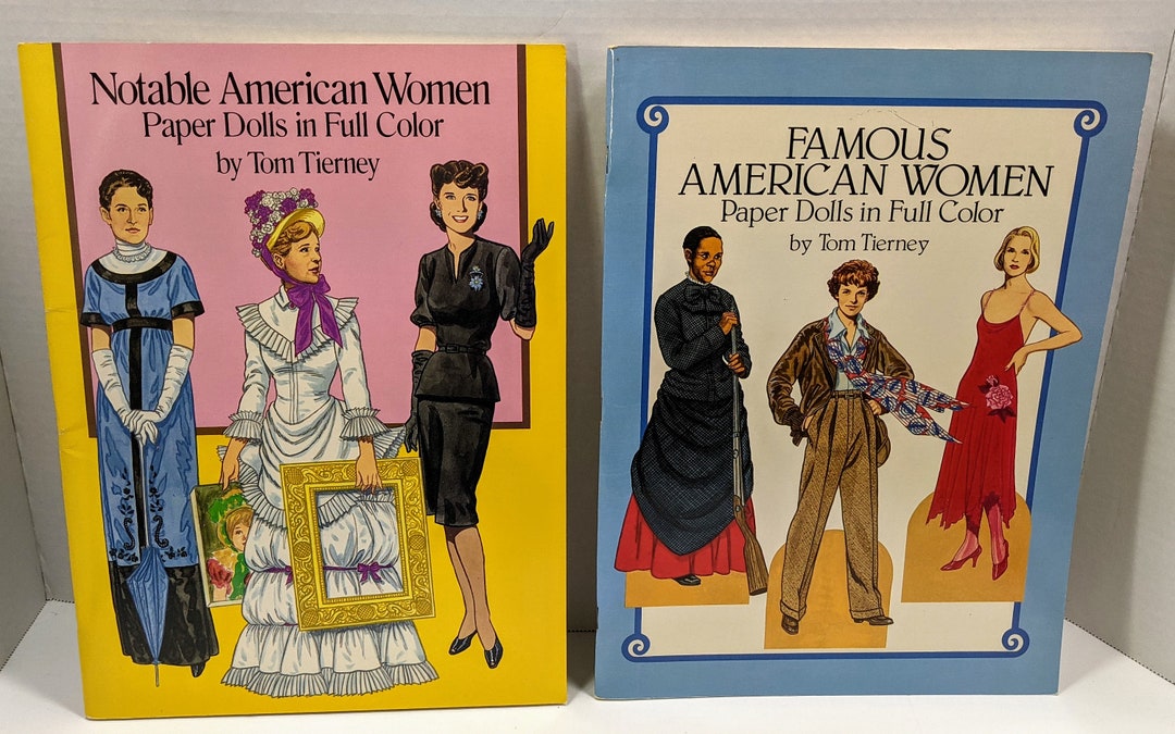Paper Dolls Notable American Women & Famous 2 Books NEW Old - Etsy