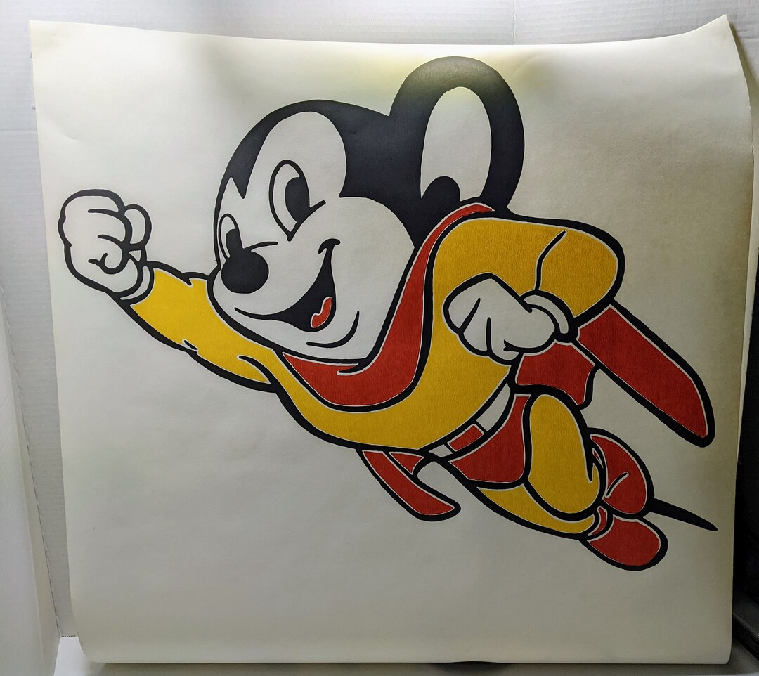 Vintage Mighty Mouse Wallpaper Roll Cartoon Wall Covering Terrytoons ...