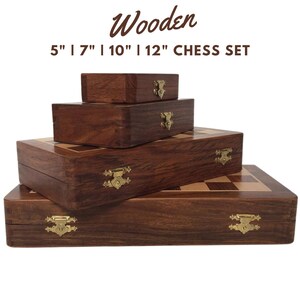 Wooden Chess Set Solid Wood Foldable Portable Travel Chess - Etsy UK