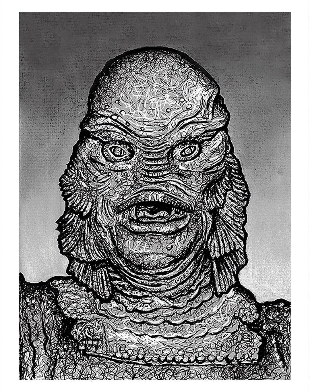 Creature From the Black Lagoon Art Print Dark, Horror, Spooky, Scary ...