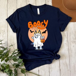 Booey Halloween Shirt, Cute Bluey Ghost T-shirt, Funny Spooky Season ...
