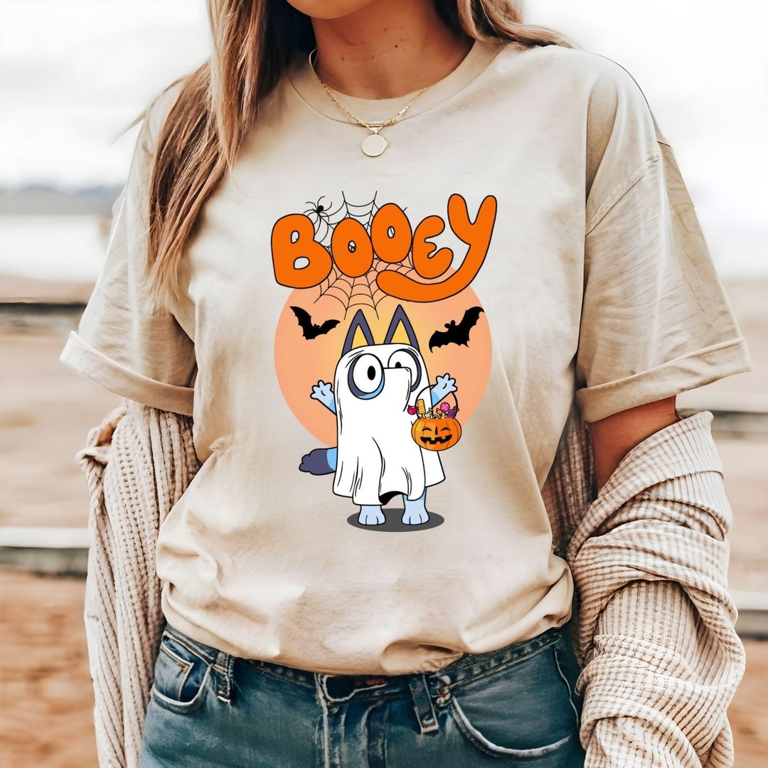 Booey Halloween Shirt, Cute Bluey Ghost T-shirt, Funny Spooky Season ...