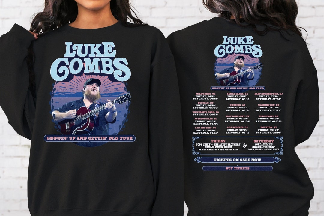 Luke Combs 2024 Tour Growing up and Getting Old Sweatshirt, Luke Combs ...