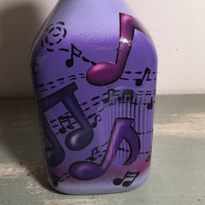 Music Note Painted Bottle - Etsy