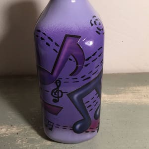 Music Note Painted Bottle - Etsy