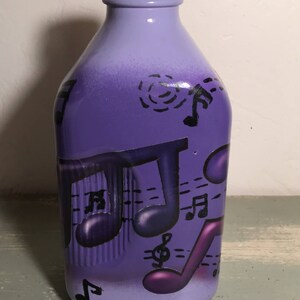 Music Note Painted Bottle - Etsy