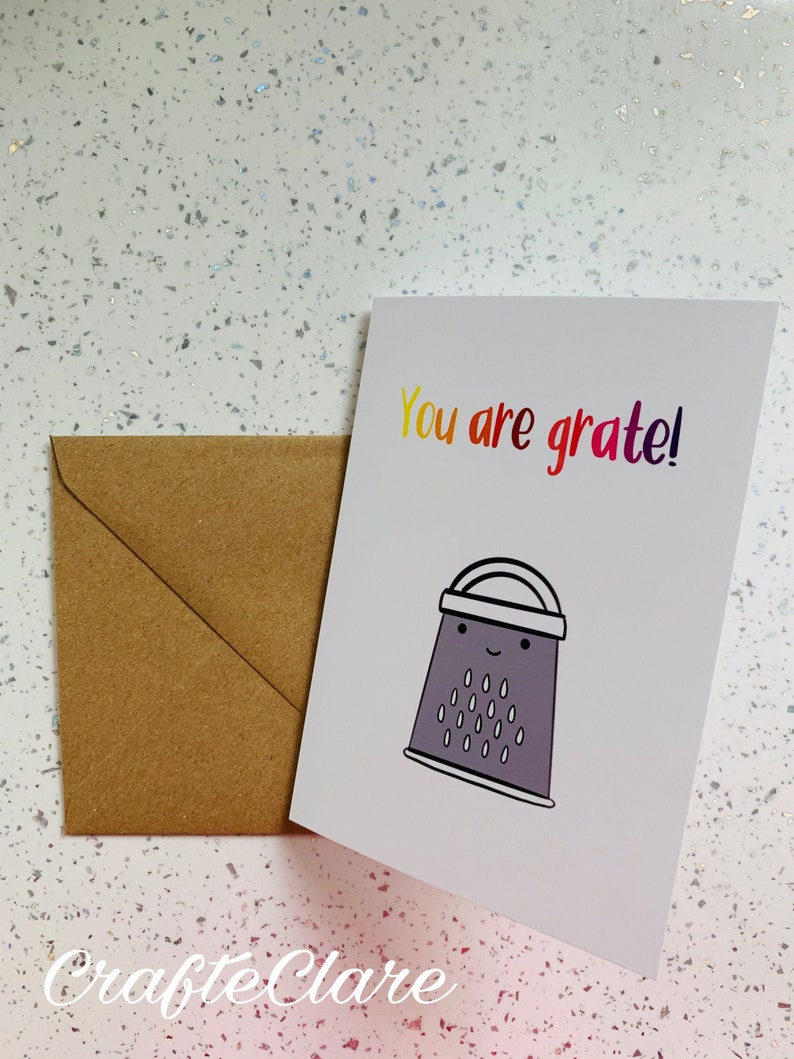 You Are Great Card/you Are Grate - Etsy