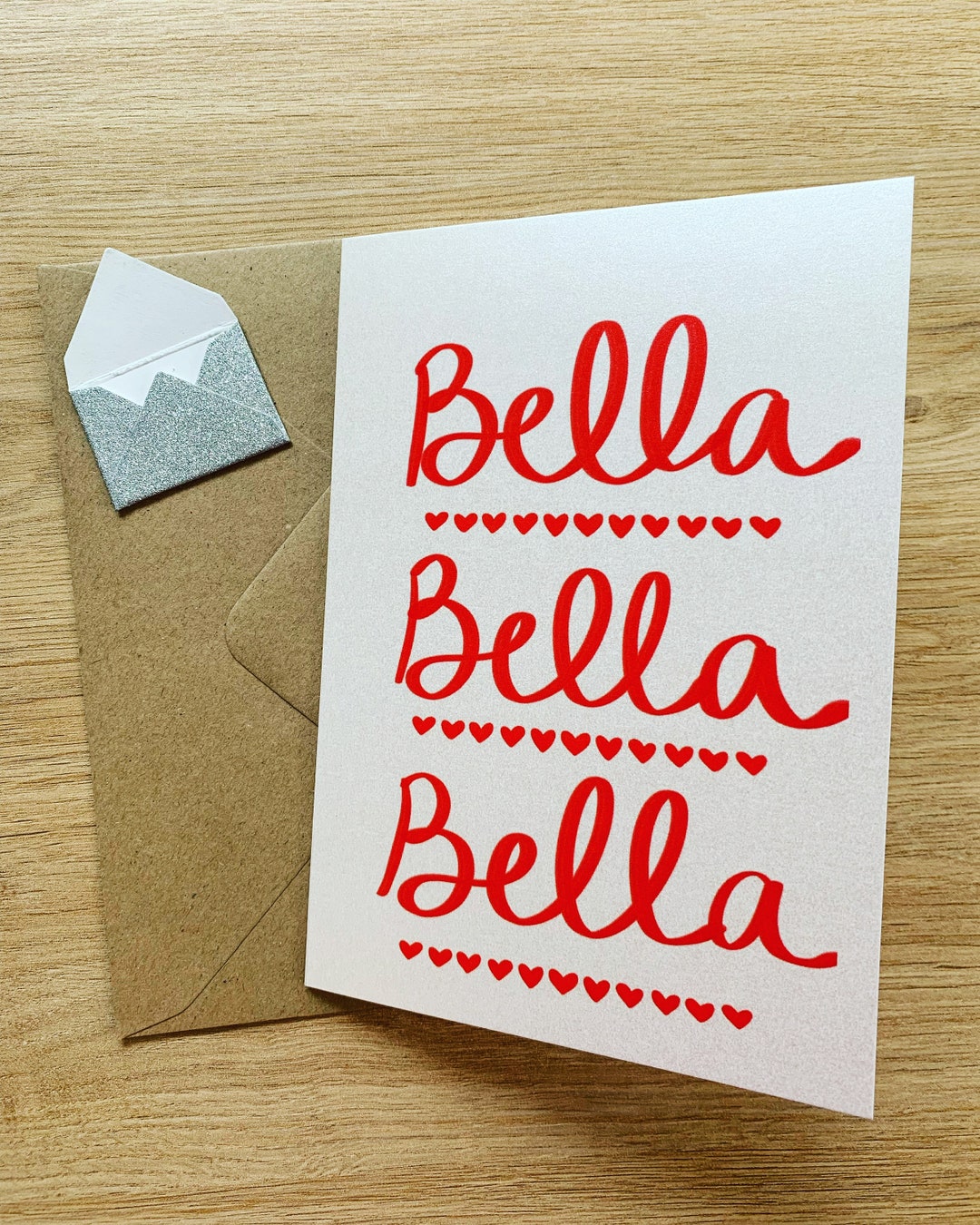 Bella Bella Bella Greeting Card/ Friendship Card/heart - Etsy