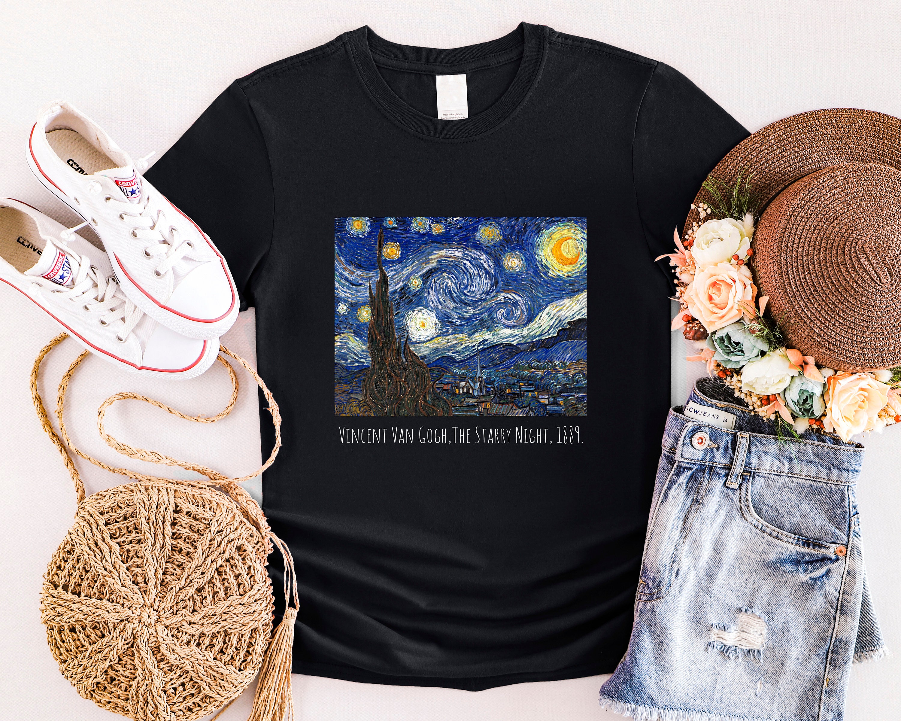 Van Gogh Starry Night Shirt Van Gogh Shirt Van Gogh - Etsy