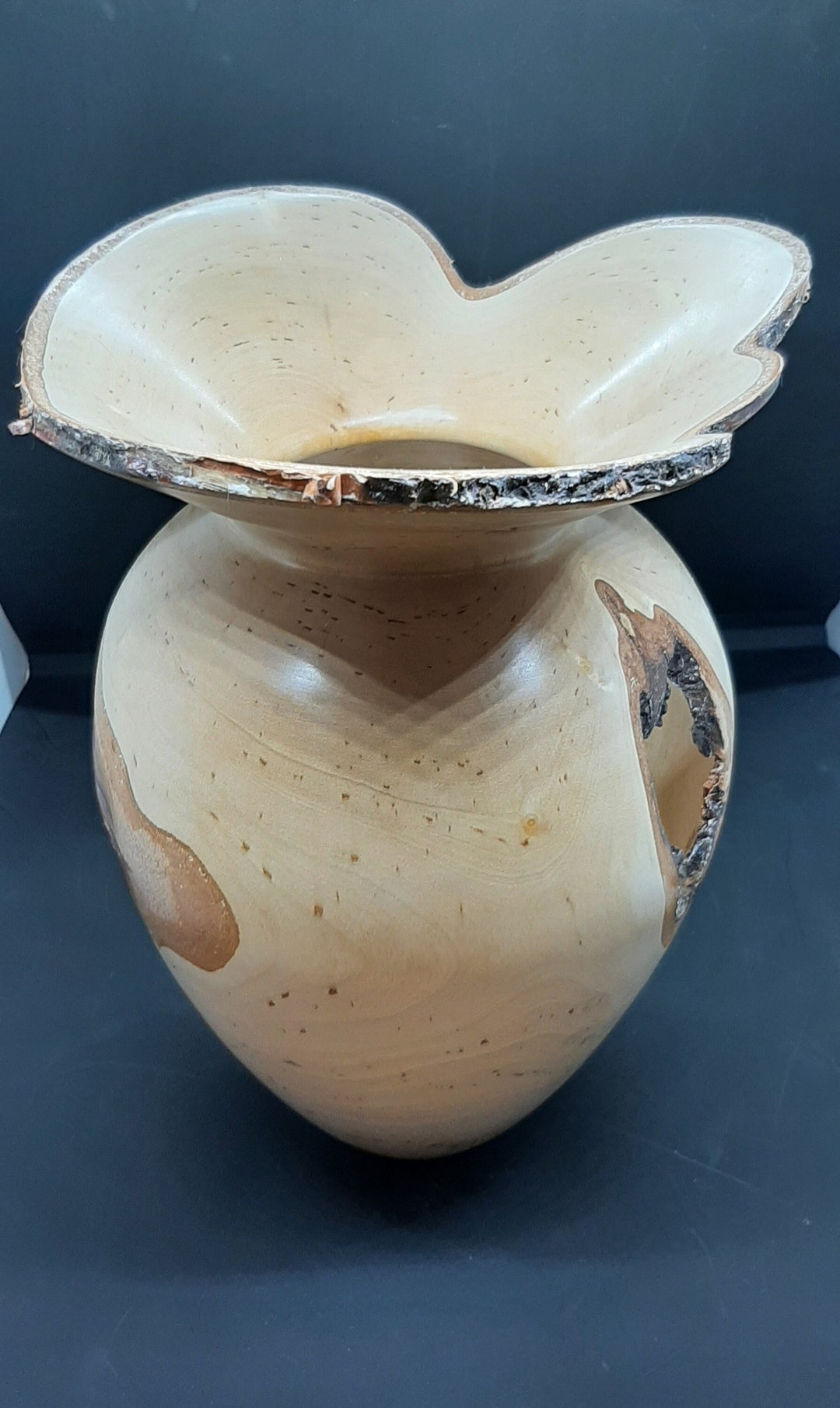 Silver Birch Wood Turned Ornamental Vase - Etsy