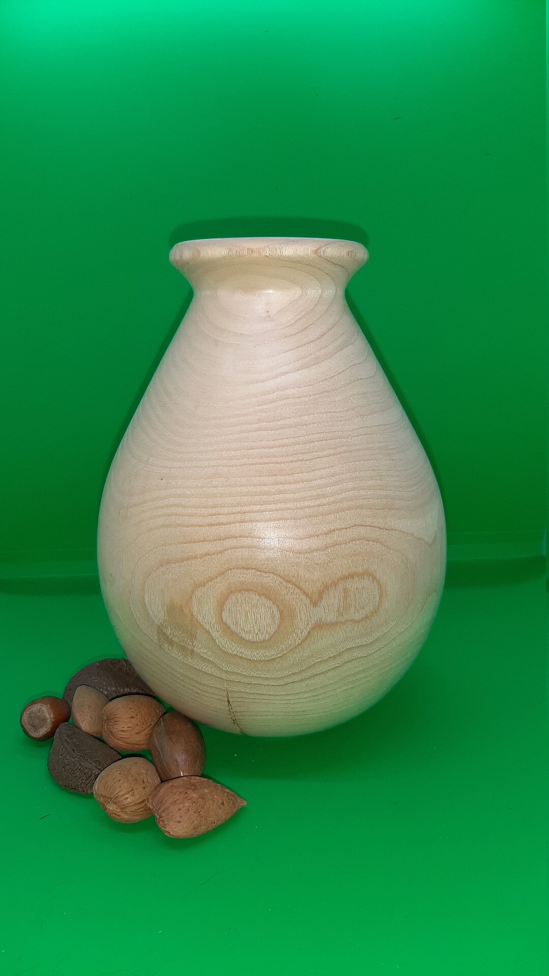 8" X 5.5" Hand Turned Ash Vase From West Lothian, Scotland - Etsy