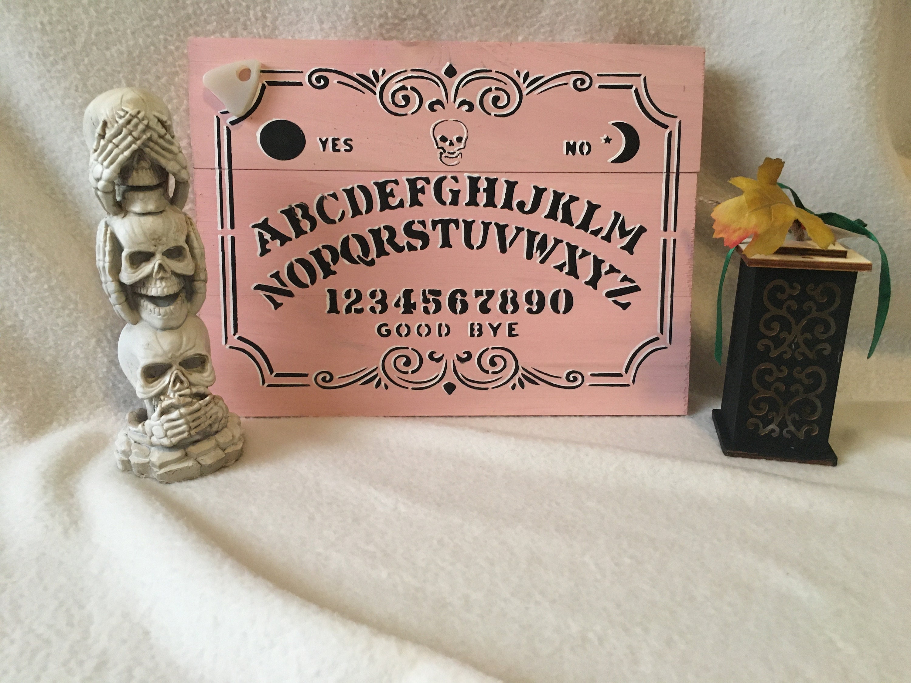 Pastel Pink Ouija Board Wooden Sign Halloween Sign - Etsy