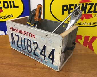 License Plate Decorative Bin - Etsy