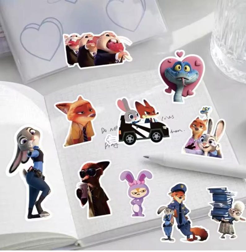 Zootopia Sticker Pack | Cartoon Animals Laptop Bottle Phone Decals #90 ...