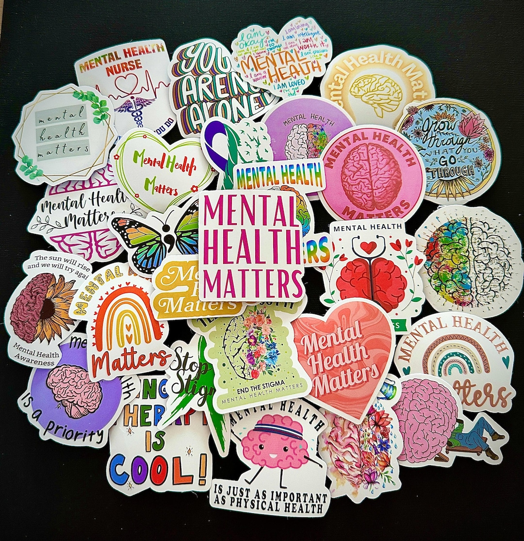 Mental Health Graffiti Stickers Kid Toy Scrapbooking Phone Luggage ...