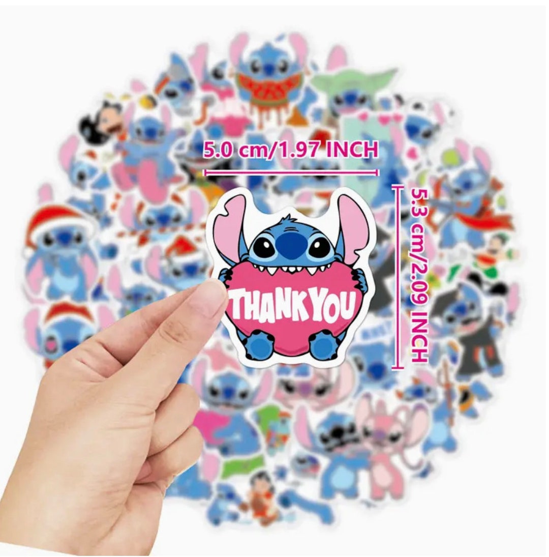 Disney Lilo and Stitch Stickers Pack, Water Resistant , Laptop Stickers ...