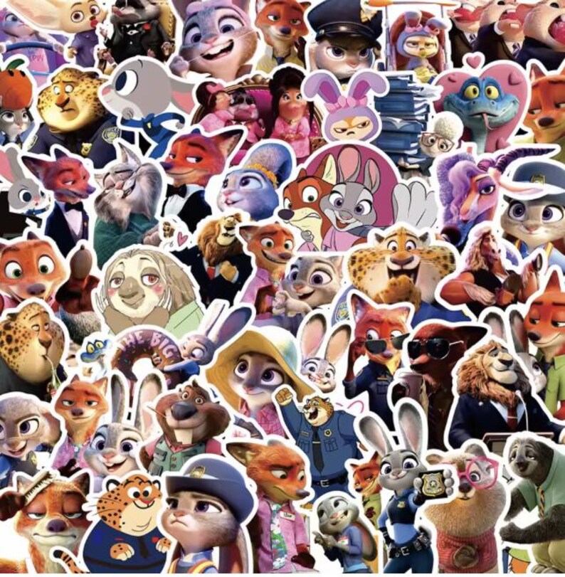 Zootopia Sticker Pack | Cartoon Animals Laptop Bottle Phone Decals #90 ...