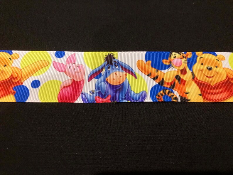 Winnie the Pooh Tigger Eeyore Piglet Grosgrain Ribbon for Gift Wrapping ...