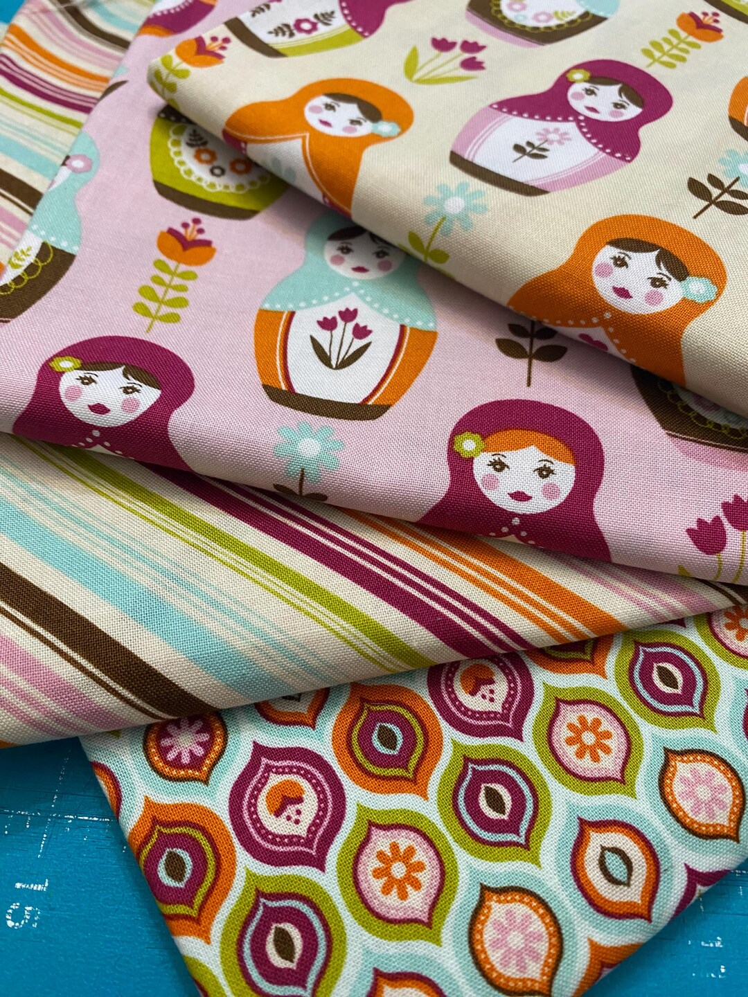 Riley Blake Fat Quarter BUNDLE Little Matryoshka by Carly Griffith out ...