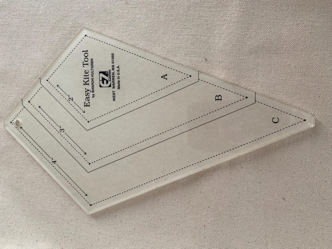 Quilting Ruler Easy Kite Tool by Sharon Hultgren. Quilting. Kite ...