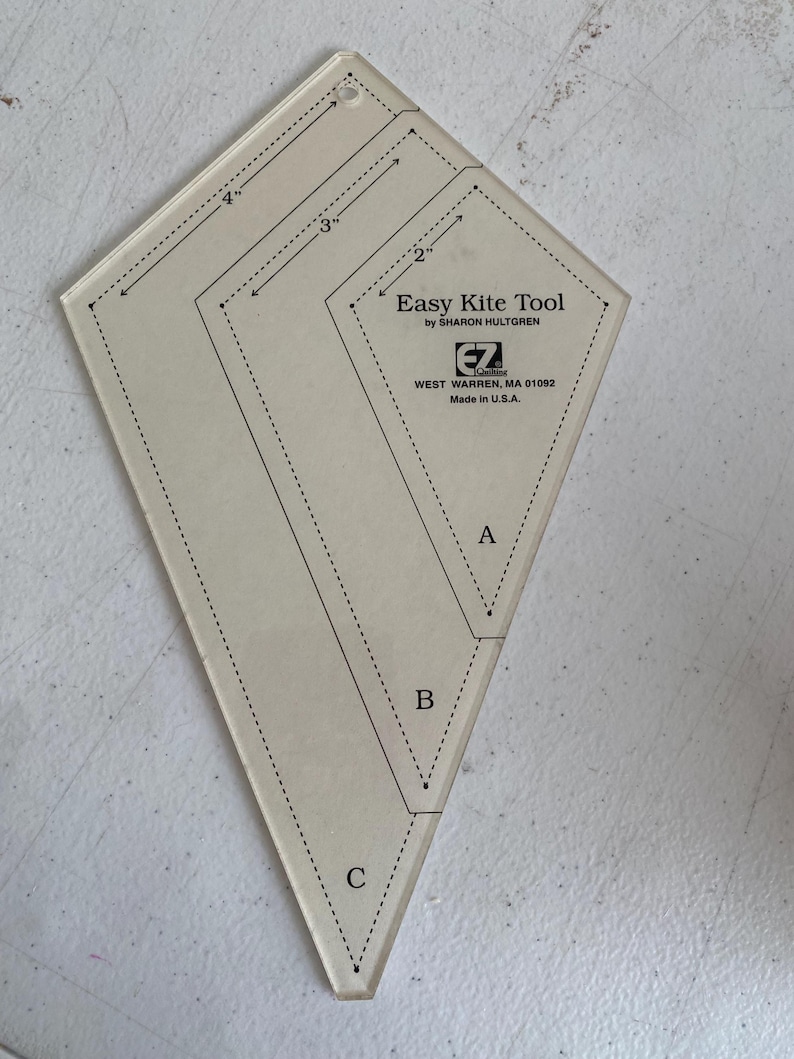 Quilting Ruler Easy Kite Tool by Sharon Hultgren. Quilting. Kite ...