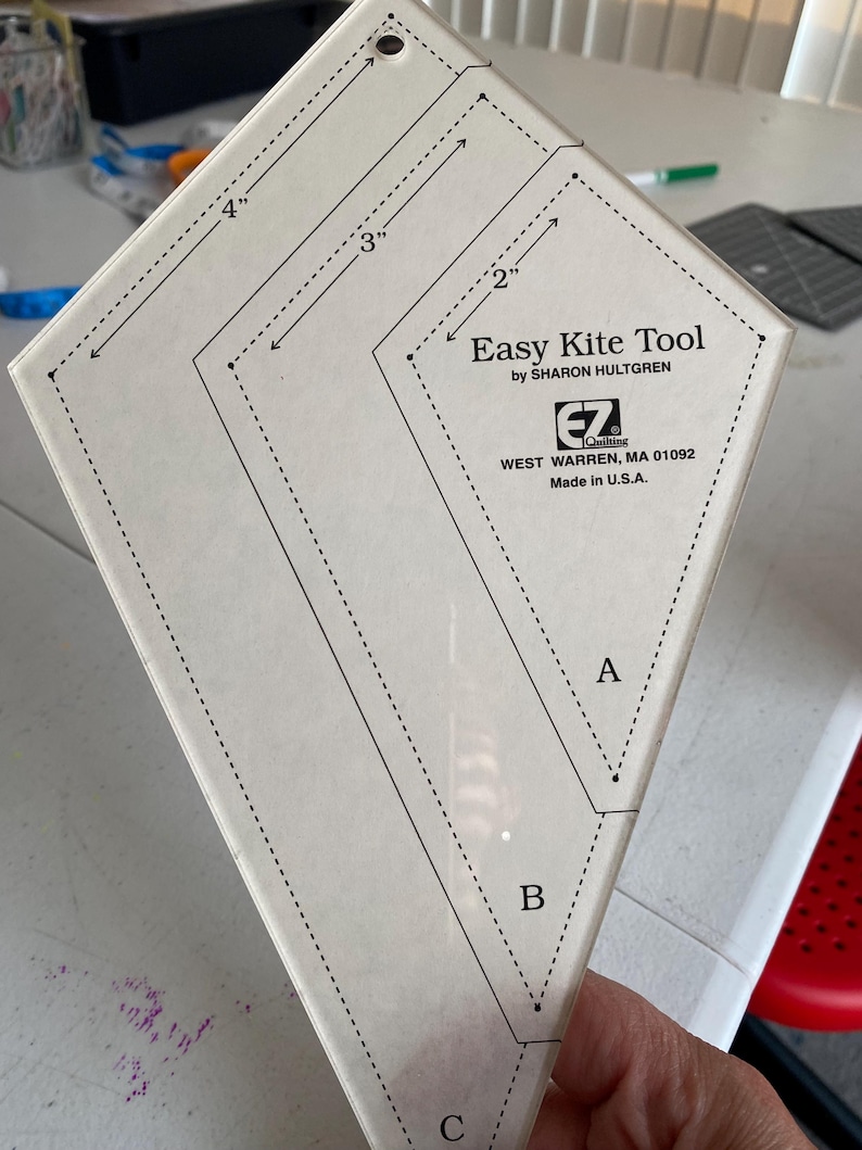 Quilting Ruler Easy Kite Tool by Sharon Hultgren. Quilting. Kite ...