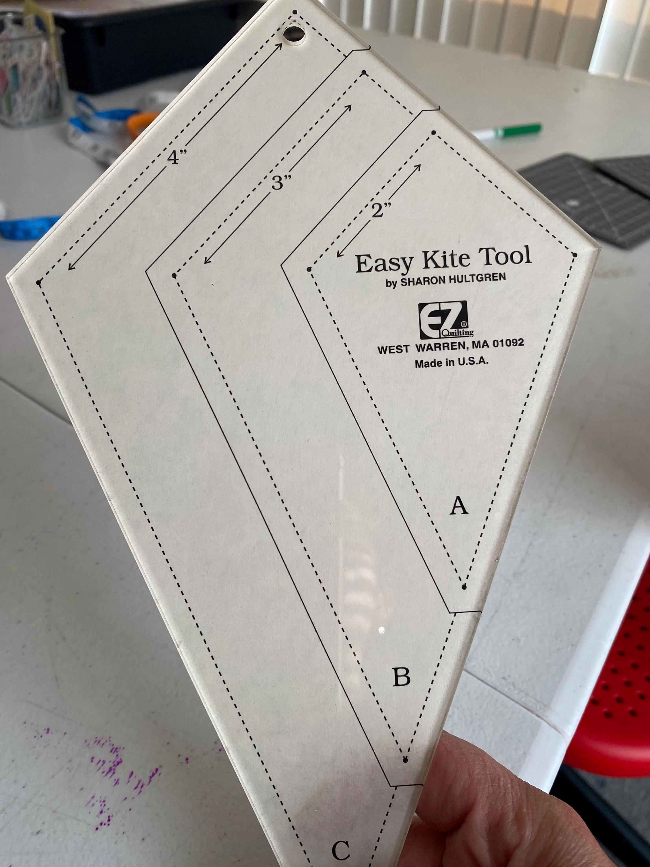 Quilting Ruler Easy Kite Tool by Sharon Hultgren. Quilting. Kite ...