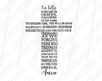 Our Father The Lord's Prayer SVG PDF Digital File | Etsy