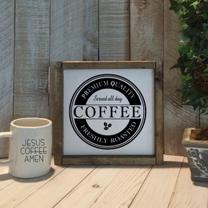 Coffee Svg, Kitchen Sign, Farmhouse Sign, Cricut, Round Sign, Coffee ...