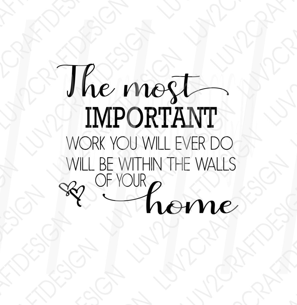 SVG/PNG/JPG The Most Important work you will ever do will be | Etsy