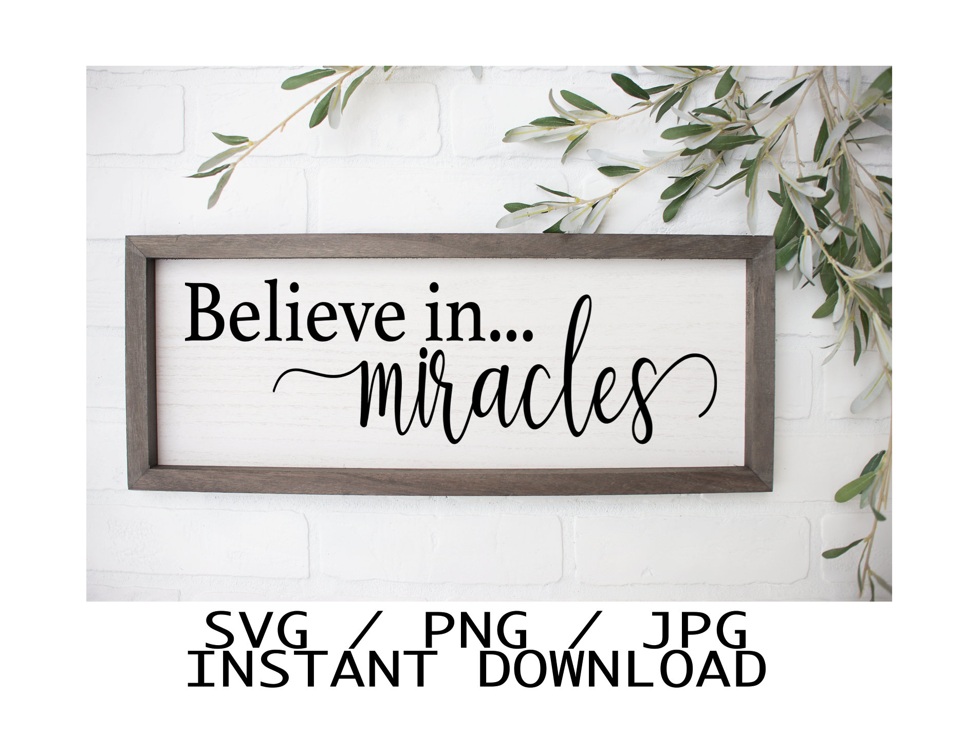 Believe in Miracles SVG/PNG/JPG God Svg Miracles Svg - Etsy