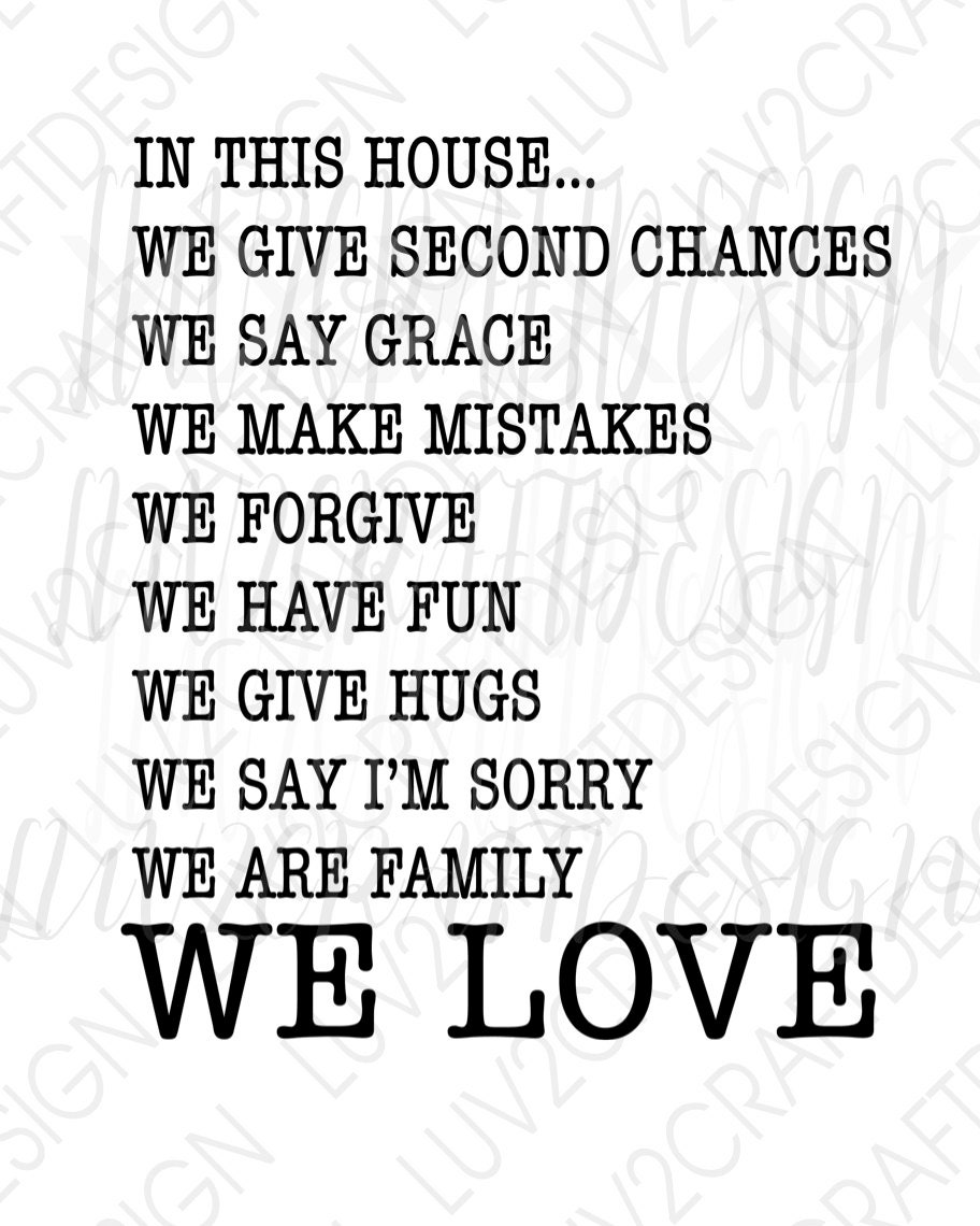 Digital Download In This House SVG/PNG/JPG Vector Art | Etsy