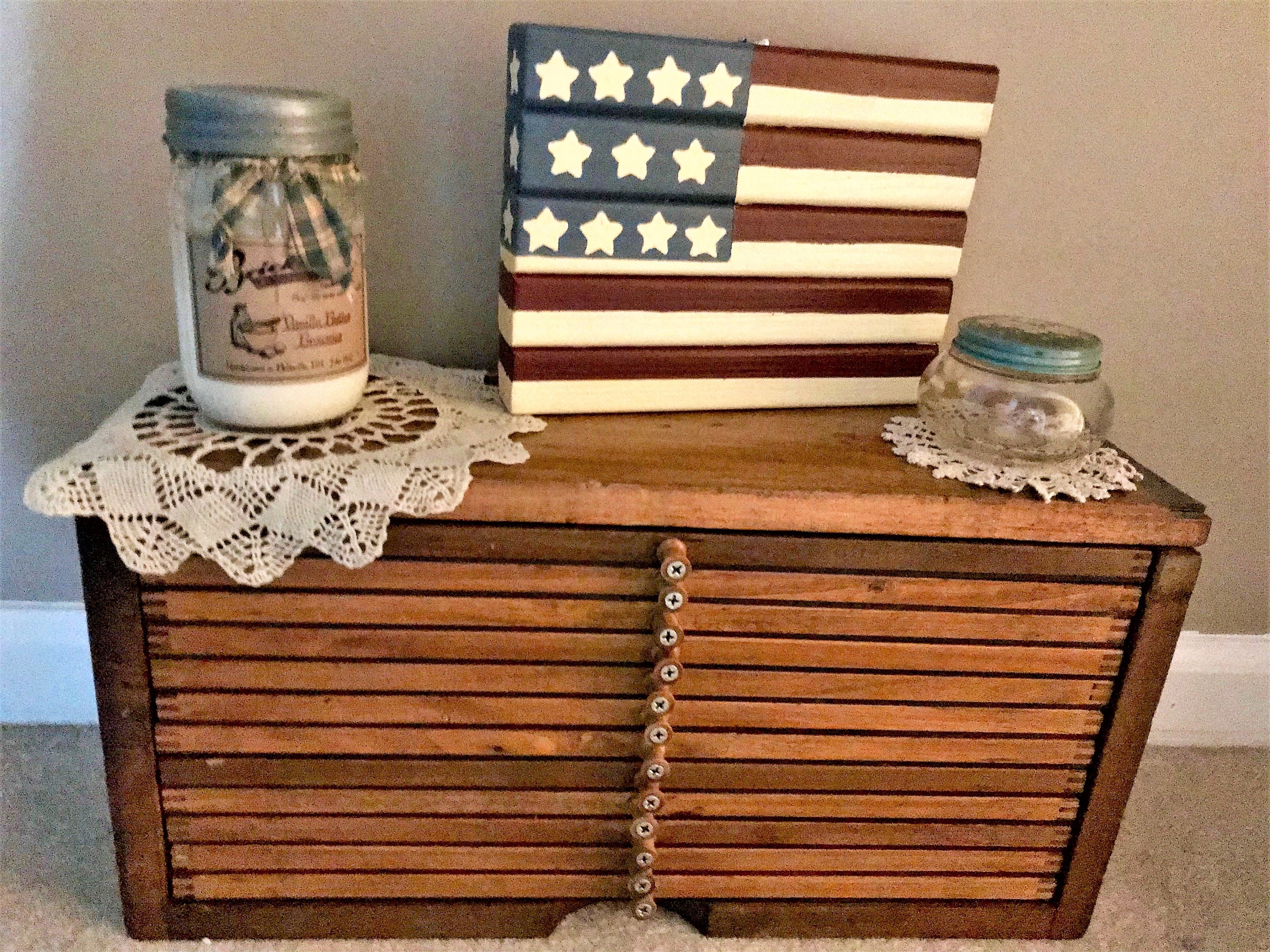 Wooden American Flag, Rustic, Patriotic Decor, Trivet - Etsy