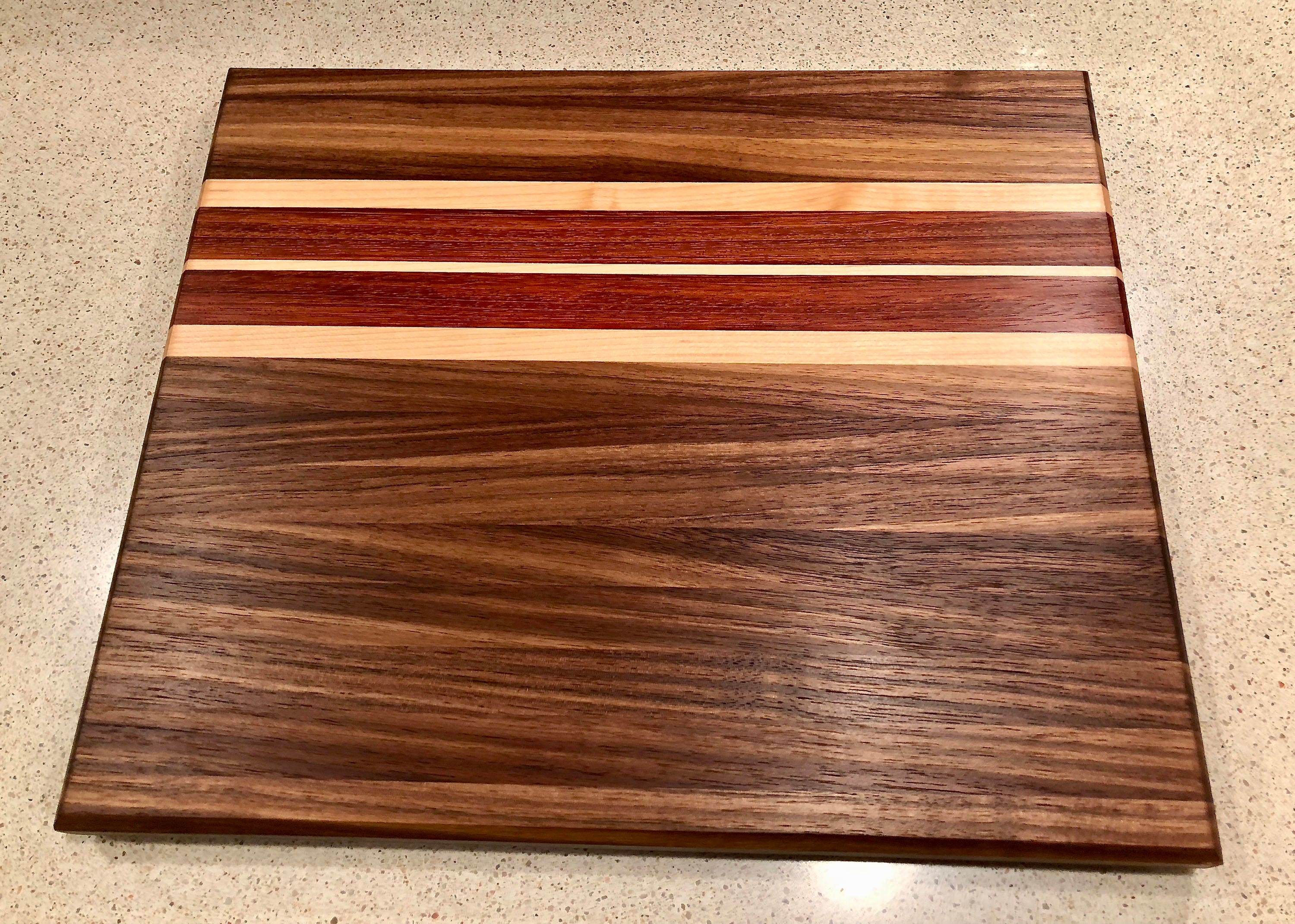 Handmade Wood Cutting Board: Black Walnut Sugar Maple and - Etsy