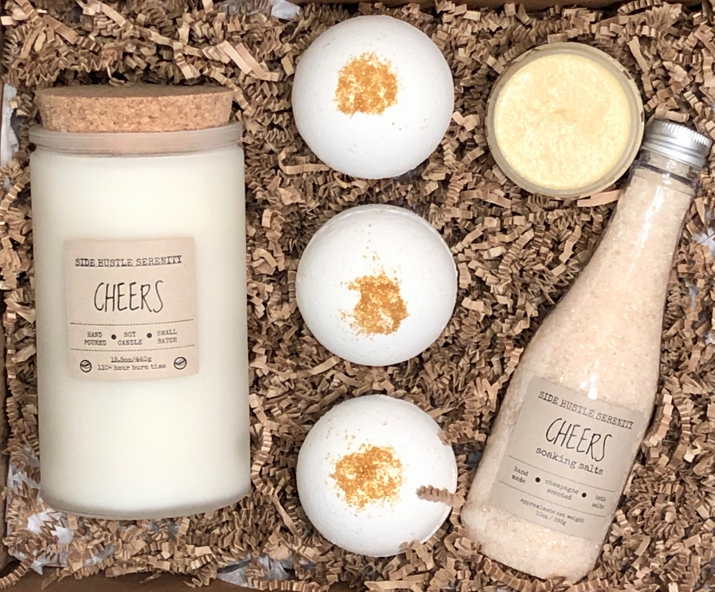 CHEERS Champagne Scented Soy Candle | Etsy