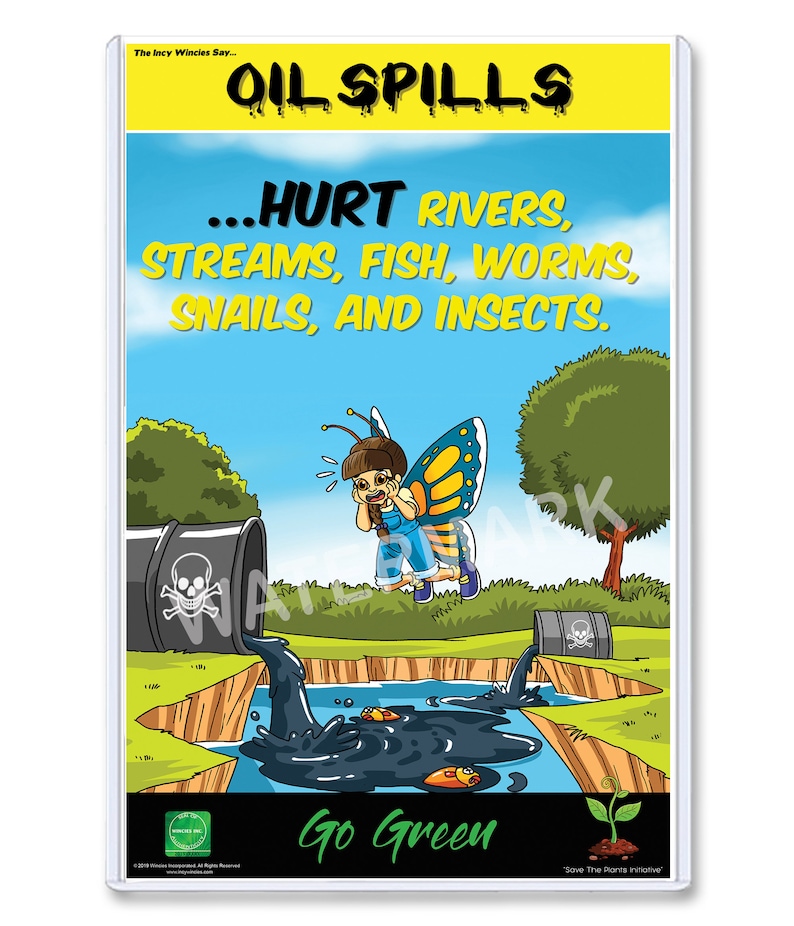 Kids Environmental Posters Oil Spills Save The Earth Oil | Etsy