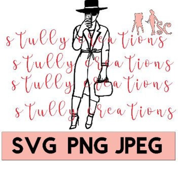 Woman in Trench coat svg png jpeg I Trench coat Diva SVG I | Etsy