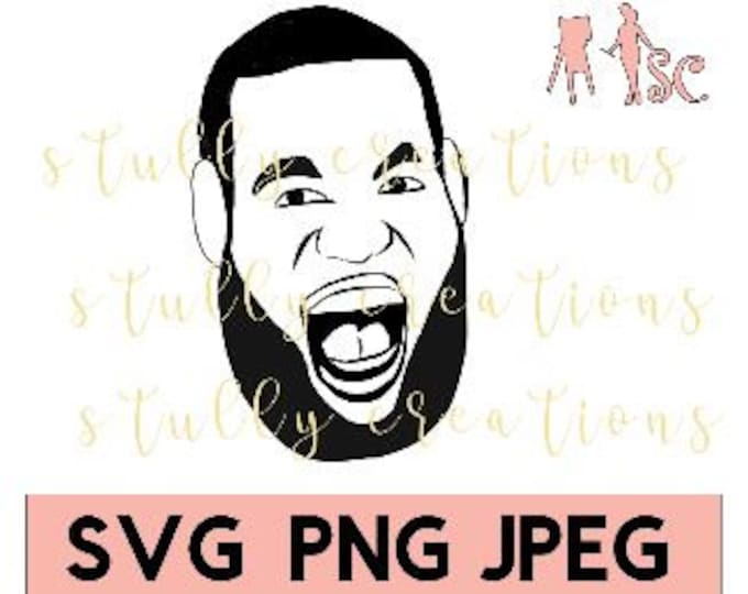 Lebron James SVG DXF PNG Pdf Jpg Files Lebron James Vector File Los ...